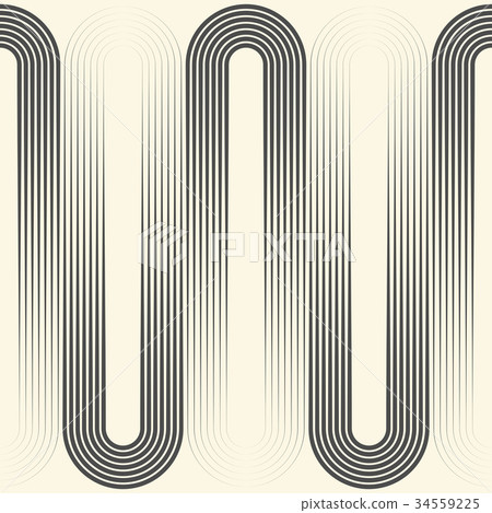 Seamless Curved Line Pattern - Stock Illustration [34559225] - PIXTA