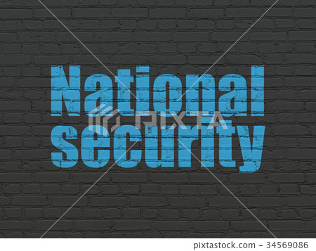 Security concept: National Security on wall - Stock Illustration ...