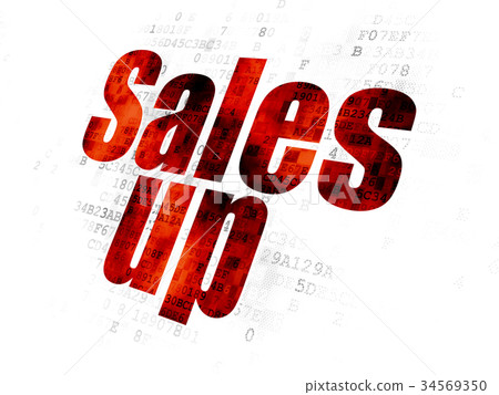 Advertising concept: Sales Up on Digital - Stock Illustration [34569350 ...