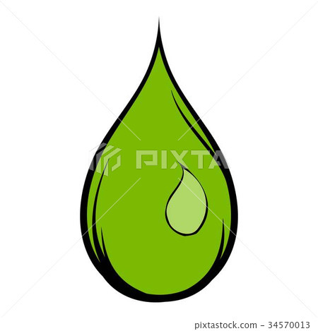 Green water drop icon cartoon - Stock Illustration [34570013] - PIXTA