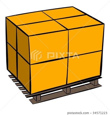 Pallet icon cartoon - Stock Illustration [34571223] - PIXTA