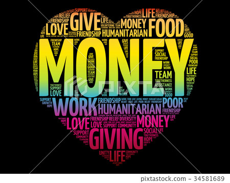 MONEY heart word cloud collage - Stock Illustration [34581689] - PIXTA