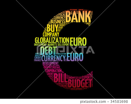 Euro sign word cloud collage - Stock Illustration [34581698] - PIXTA