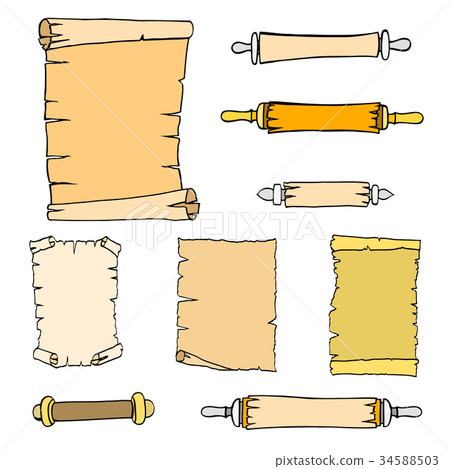 Set scroll isolated on white background - Stock Illustration [34588503 ...