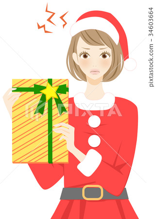 Get angry present young woman - Stock Illustration [34603664] - PIXTA