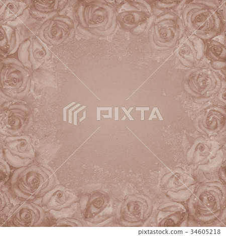 Vintage beige roses background - Stock Illustration [34605218] - PIXTA