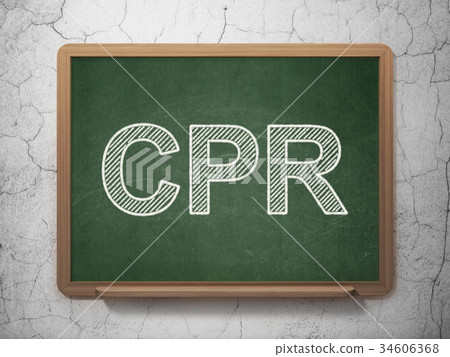 Medicine concept: CPR on chalkboard background - Stock Illustration ...