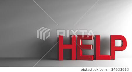 Red help - Stock Illustration [34633913] - PIXTA