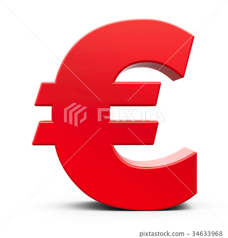 Red euro sign - Stock Illustration [34633968] - PIXTA