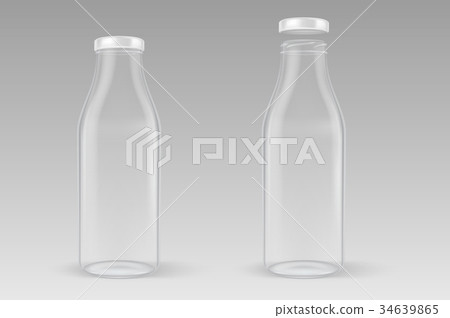 Vector realistic transparent closed and open empty - Stock Illustration ...