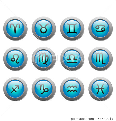 Zodiac buttons - Stock Illustration [34649015] - PIXTA