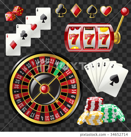 Set of casino objects - modern vector realistic - Stock Illustration ...