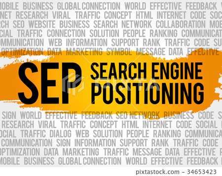 SEP (search engine positioning) word cloud - Stock Illustration ...