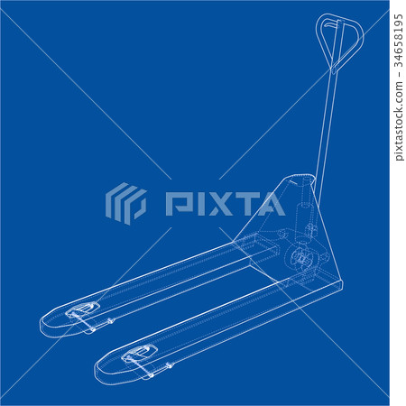 Hand pallet truck. Vector-插圖素材 [34658195] - PIXTA圖庫