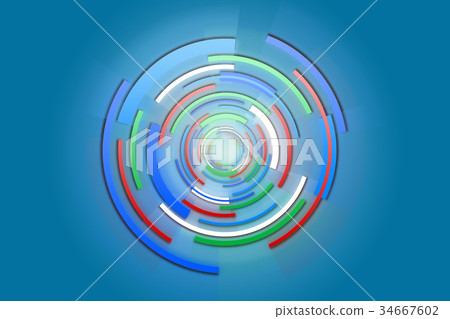 geometric circle colorfull technology background - Stock Illustration ...