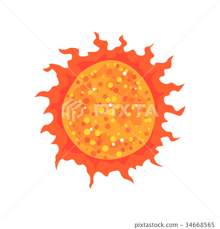 Sun in space cartoon vector Illustration - Stock Illustration [34668565 ...