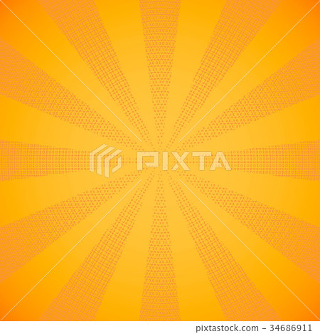 Halftone beam, yellow sun rays - Stock Illustration [34686911] - PIXTA