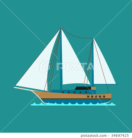 Ship cruiser boat sea symbol vessel travel - Stock Illustration ...