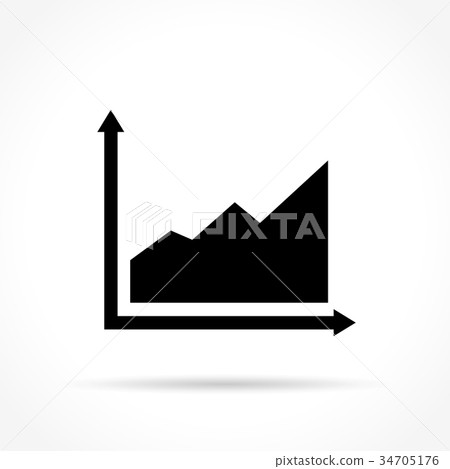 graph icon on white background - Stock Illustration [34705176] - PIXTA