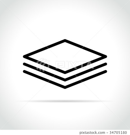 layers icon on white background-插圖素材 [34705180] - PIXTA圖庫