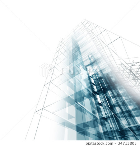 Abstract building 3d rendering scene - Stock Illustration [34713803 ...