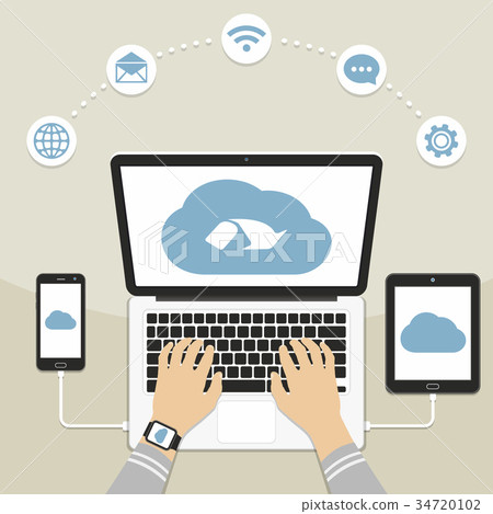 Cloud computing concept design - Stock Illustration [34720102] - PIXTA