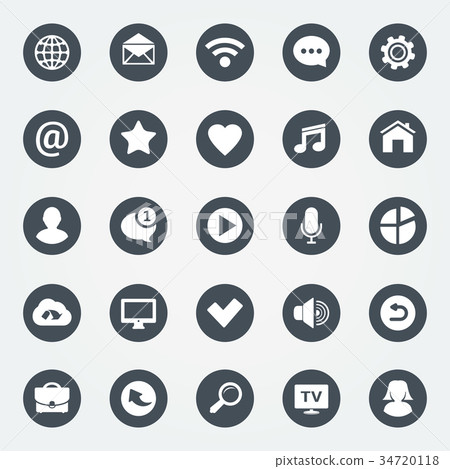 Simple web icons set - Stock Illustration [34720118] - PIXTA