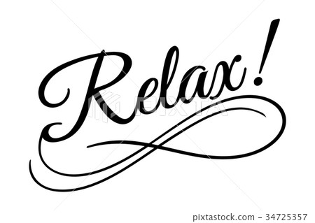 Relax sign. Vector illustration. Beautiful - Stock Illustration ...