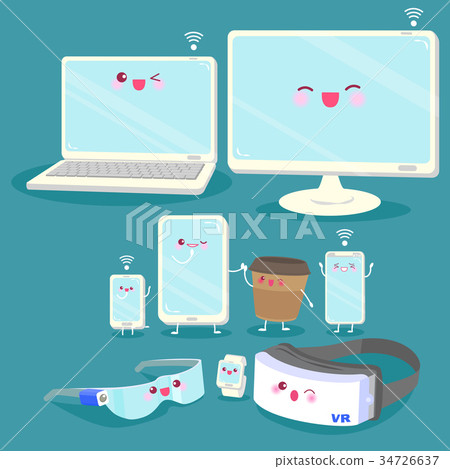 cartoon 3c electronic products - Stock Illustration [34726637] - PIXTA