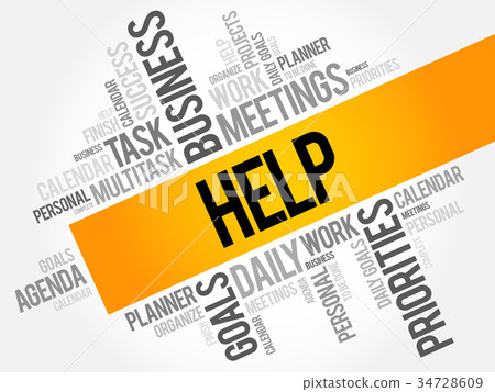 Help word cloud - Stock Illustration [34728609] - PIXTA