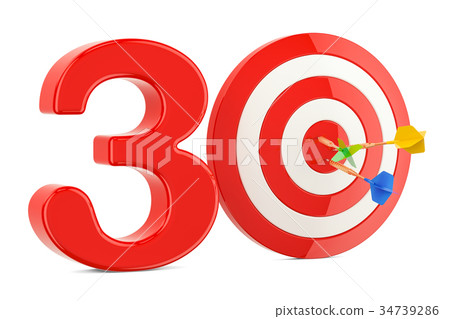 Target 30, success and achievement concept - Stock Illustration ...