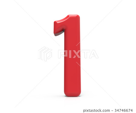 red number 1 - Stock Illustration [34746674] - PIXTA