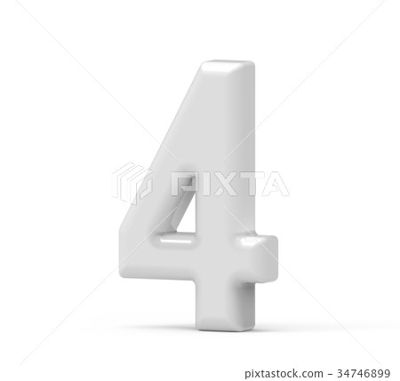 pearl white number 4 - Stock Illustration [34746899] - PIXTA