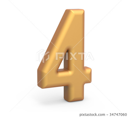 golden number 4 - Stock Illustration [34747060] - PIXTA
