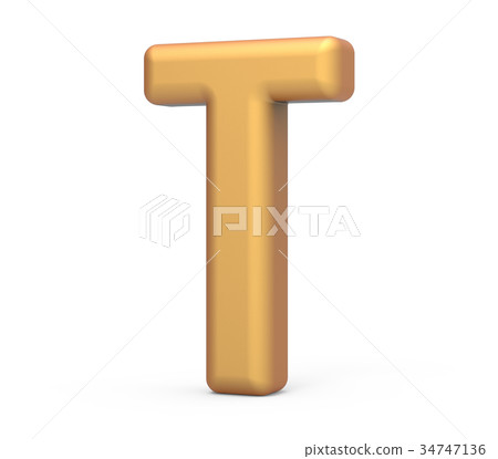 golden letter T - Stock Illustration [34747136] - PIXTA