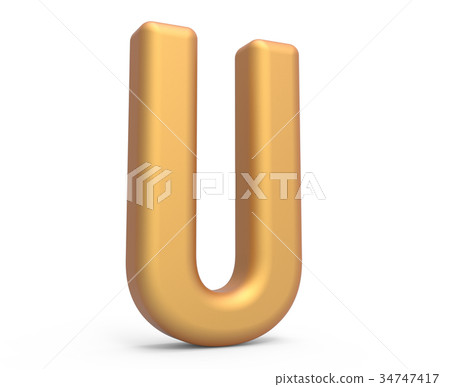 golden letter U - Stock Illustration [34747417] - PIXTA