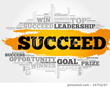 Succeed word cloud - Stock Illustration [34758287] - PIXTA