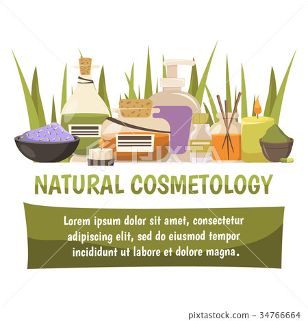 Natural Cosmetology Design Composition - Stock Illustration [34766664 ...