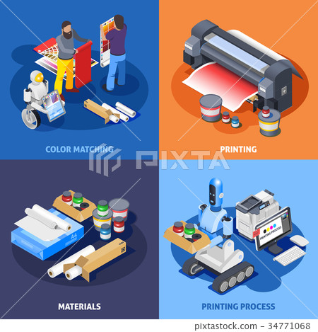 Color Printing Design Concept - Stock Illustration [34771068] - PIXTA