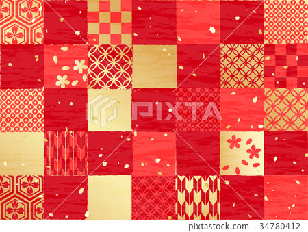 Checkered pattern Various Japanese pattern - Stock Illustration ...