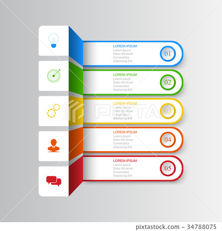 Infographics of 5 elements - Stock Illustration [34788075] - PIXTA