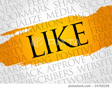 LIKE word cloud collage - Stock Illustration [34789299] - PIXTA