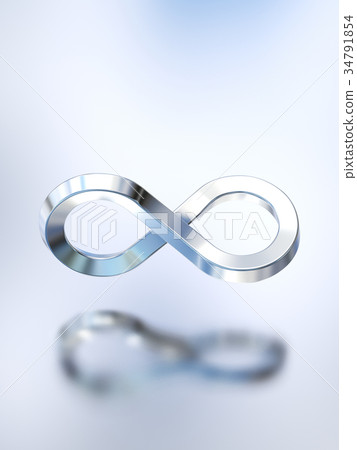 Metal infinity image floating in the air - Stock Illustration [34791854 ...