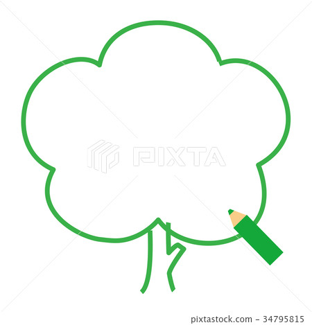 Colored pencil wood text box - Stock Illustration [34795815] - PIXTA