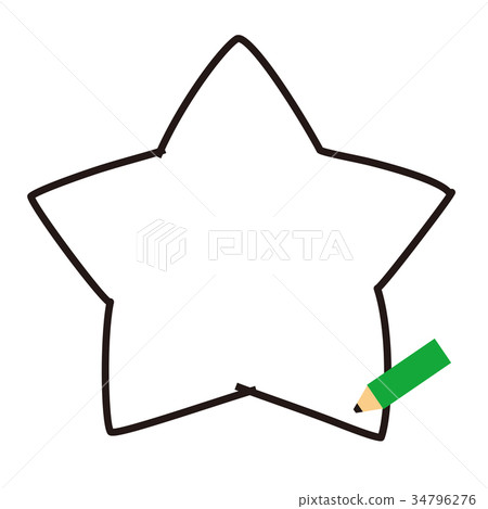 Pencil star text box - Stock Illustration [34796276] - PIXTA