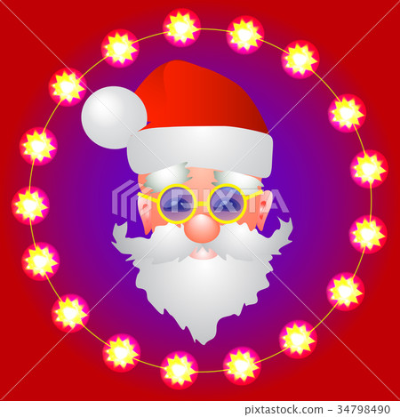Red background with Santa Claus. Christmas holiday - Stock Illustration ...