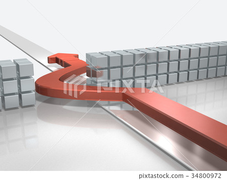 Arrow to avoid obstacles and move forward - Stock Illustration ...