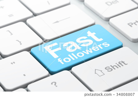 Business concept: Fast Followers on computer - Stock Illustration ...