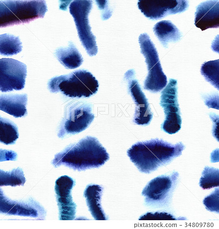 blue and aqua brush spots,seamless pattern-插圖素材 [34809780] - PIXTA圖庫