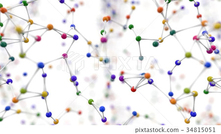 random molecule models on white background. - Stock Illustration ...